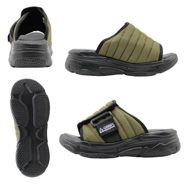 GERRY サンダル レディース 靴 黒 ブラック カーキ ウシ柄 牛柄 スポーツサンダル スポサン 厚底 可愛い カウ柄 アニマル柄 ブランド ジェリー GR-5558 : フットワン ...