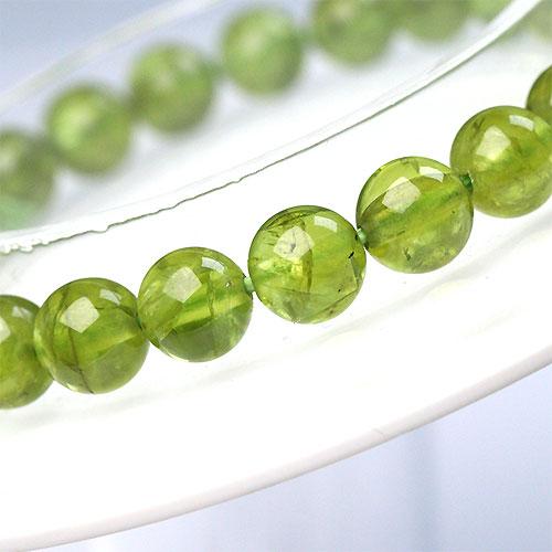 〔K1634-10〕高品質 約7mm Peridot ペリドット 橄欖石 ブレスレット : シルワティリア - 通販 - Yahoo!ショッピング