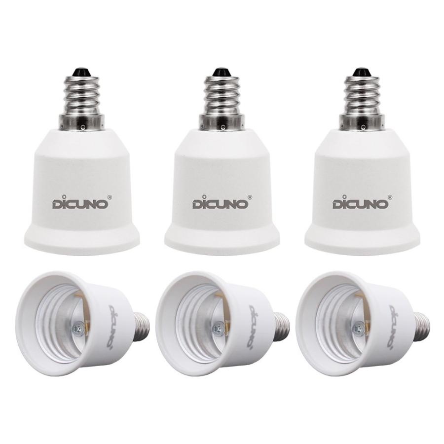 DiCUNO E12→E26 口金変換アダプター 電球ソケット 最大仕事率200W 200度耐熱 6個セット : フォレストジャパンYahoo!ショップ - 通販 - Yahoo!ショッピング