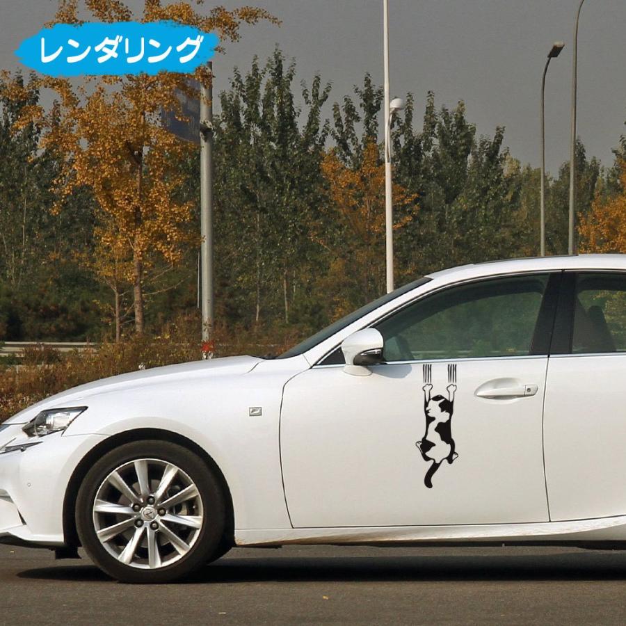 1797 ステッカー ねこ 猫 にゃんこ 防水ステッカー デカール シール 車用 かわいい おもしろ 面白い いたずら 落ちる猫 カーステッカー ドア : フォレストジャパンYahoo ...