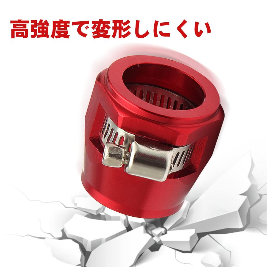 YESHMA エコノフィッティング 4個セット AN10 ホースエンド フィニッシャー クランプ スクリューバンド付き ステンレスメッシュホース用 ラ : フォレストジャパンYahoo ...