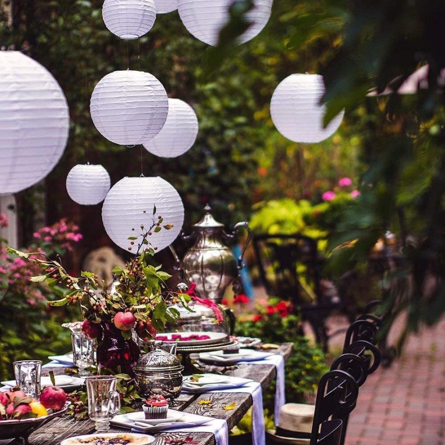 Lanito 紙提灯 白 お盆 提灯 丸型 無地 紙ちょうちん 10個セット 燈籠 飾り付け ペーパーランタン お盆飾り 新年の装飾/居酒屋/誕生日/ : s-b0bkq6ns4m ...