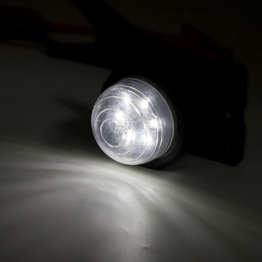 Aoling サイドマーカー LED 24V、トラック 車高灯、トラック 車幅灯、M6 白 マーカーランプ RV バス 路肩灯 軽トラ 6LED クリ : フォレストジャパンYahoo ...