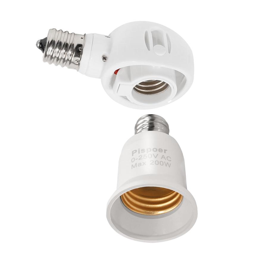 Pispoer|-くみあわせがたE17-E26 LED電球専用可変式ソケット-屋内用-ソケット変換コンセント-簡単取付 工事不要-AC 100V-ホワ : フォレストジャパンYahoo ...