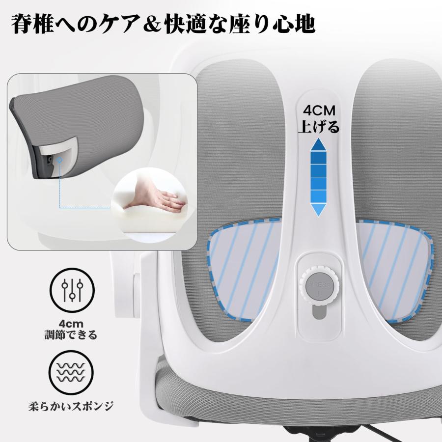 Razzor オフィスチェア 椅子 疲れない テレワーク 人間工学 デスクチェア ランバーサポート付き 跳ね上げ式アームレスト スポンジクッション 通 : フォレストジャパンYahoo ...