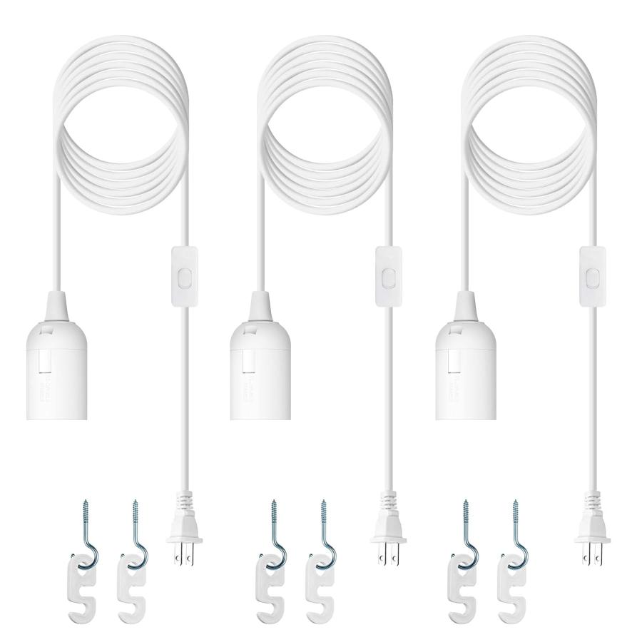 【5m電球ソケットPSE認証】LUNKESI E26/E27 電球ソケット コンセント コード付きソケット 吊り下げ中間スイッチ付き 新版 ライト ソ : フォレストジャパンYahoo ...