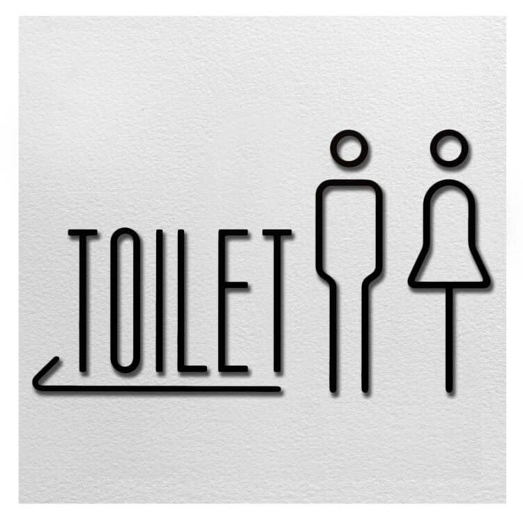 Sitengle ピクトサイン ドアサイン トイレサイン アクリル製 立体 トイレ サインプレート トイレマーク 標識 ピクトグラム ルーム ...