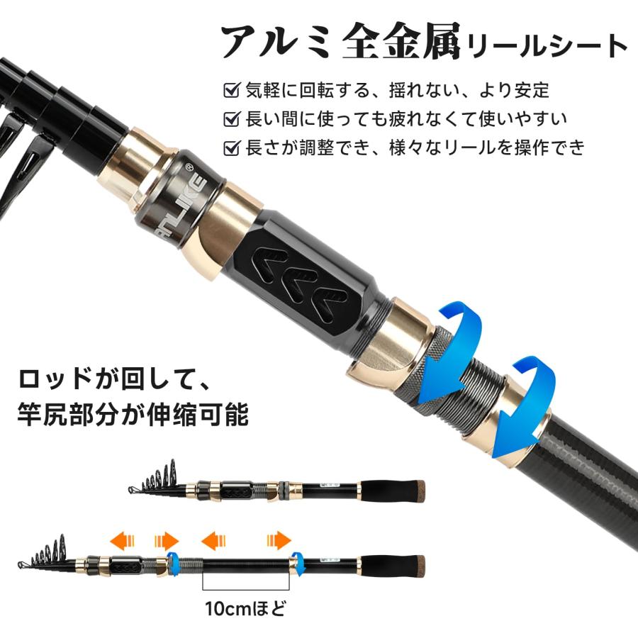 サンライク（SANLIKE）投げ竿 釣り竿 コンパクトロッド 炭素繊維 超軽量 伸縮可能 初心者向け 海釣り 堤防釣り 振り出し竿 3.0M : s-b0d7lwp35c-20240919 ...