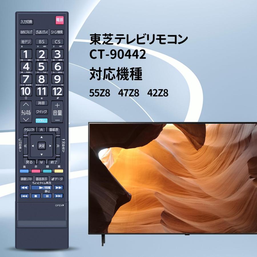 テレビリモコン CT-90442 for 東芝 TOSHIBAリモコン レグザリモコン REGZAリモコン 東芝レグザTV用リモコン 55Z8 47Z : フォレストジャパンYahoo ...