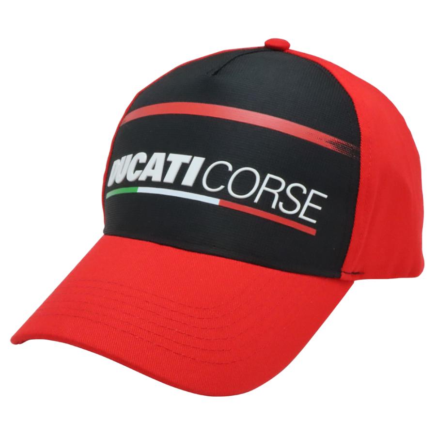 DUCATI オフィシャル ドゥカティ コルセ チーム ロゴ ベースボール キャップ 帽子 レッド ブラック 公式 MotoGP バイク ...