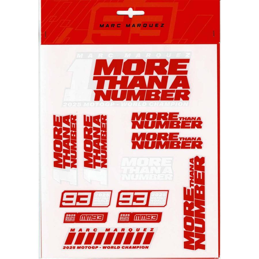 DUCATI 2025 ワールドチャンピオン マルク マルケス MM93 「MORE THAN A NUMBER」 ステッカー 公式 オフィシャル グッズ シール デカール ドゥカティ ...