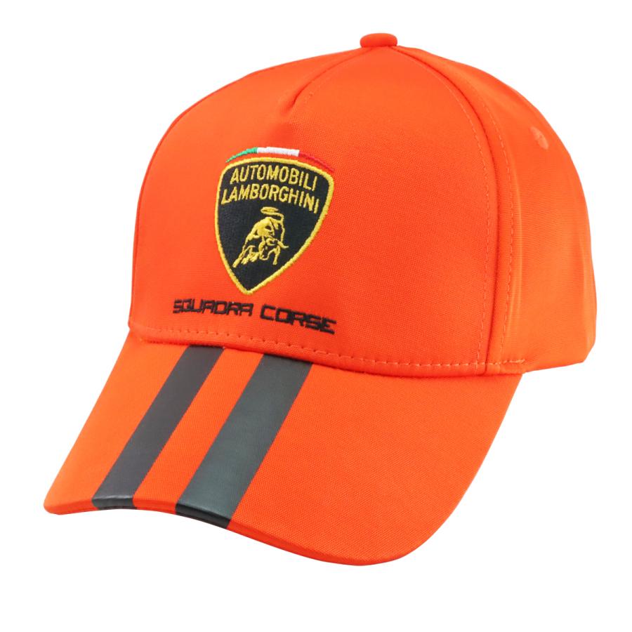 Lamborghini ランボルギーニ オフィシャル SC23 ベースボール キャップ オレンジ 帽子 ストライプ 公式 : Formula ...