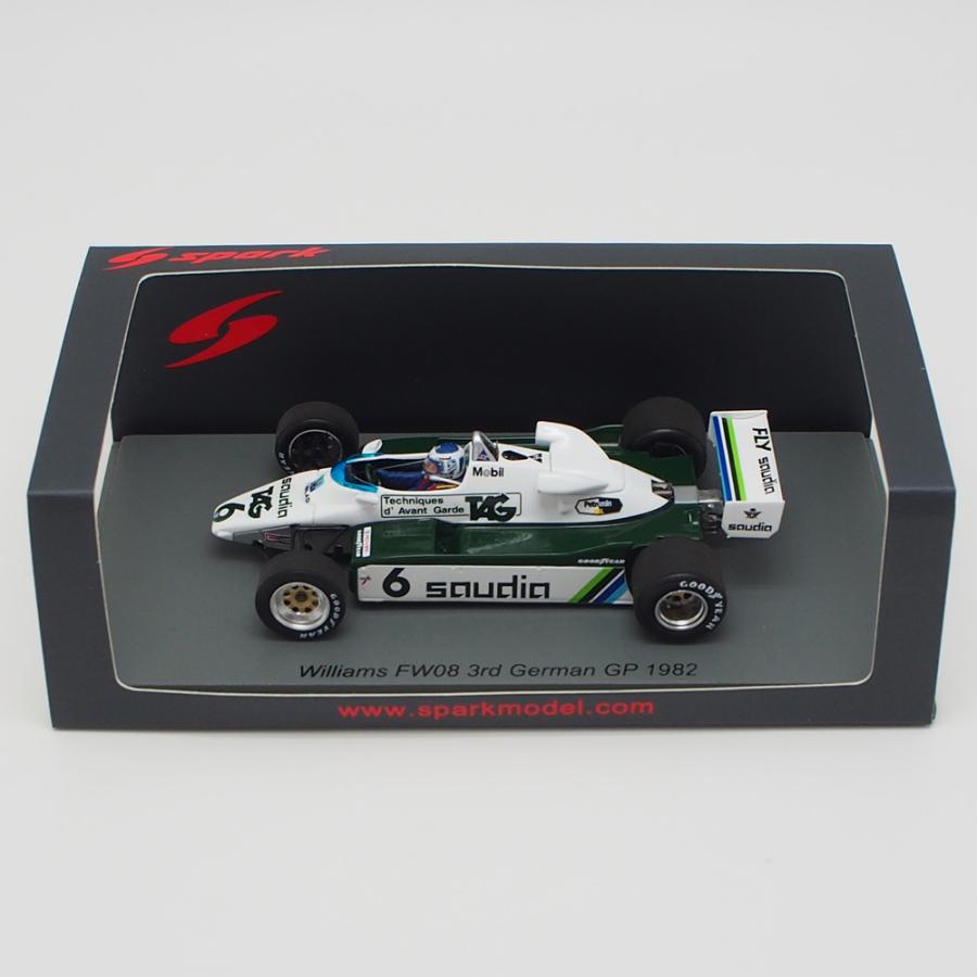 スパーク 1/43 ウィリアムズ FW08 1982年 ドイツGP 3位 ケケ ロズベルグ 模型 ミニチュア ミニカー モデルカー S7499 ...