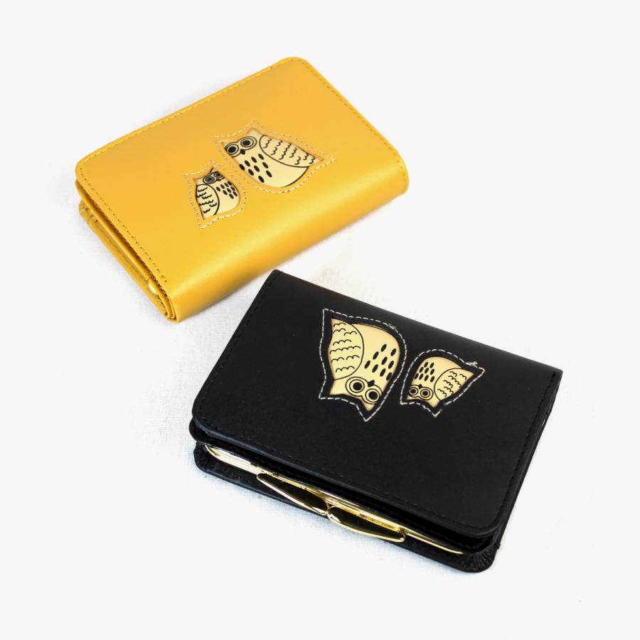 ふくろう 二つ折財布 2W19 口金付 レディース財布 メンズ財布 ふくろう 二つ折財布 2W19 口金付 レディース財布 メンズ財布