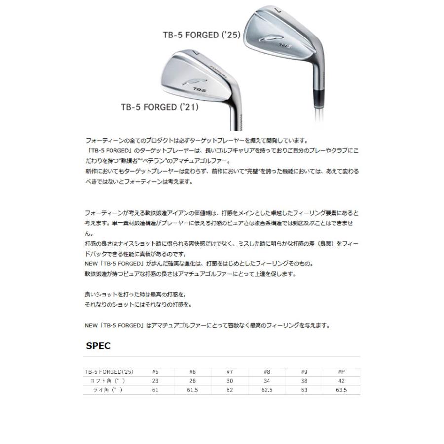 FOURTEEN フォーティーン NEW TB-5フォージド25 アイアン [NEW ダイナミックゴールド シリーズ] DG120/DG105/DG95/DG85 X100/S200/R300 ...