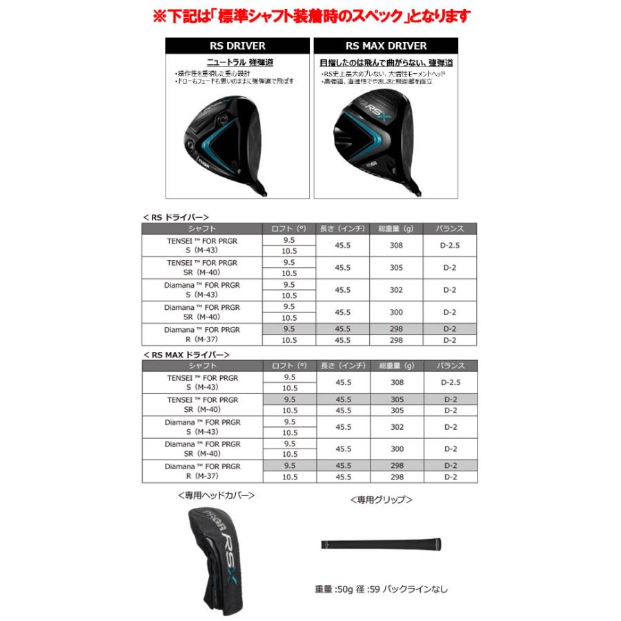 PRGR プロギア RS X 24(アールエス エックス) RS/RS MAX（アースエス/アールエスマックス）ドライバー[ツアーAD]CQ ...