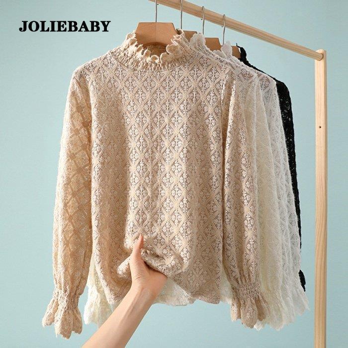 レース トップス 長袖 レディース 立ち襟 ブラウス シャツ 重ね着 春 夏 パーティー 結婚式 インナー 透け感 可愛い 冷房 薄手 ファッション : Dindoヤフー店 - 通販 ...