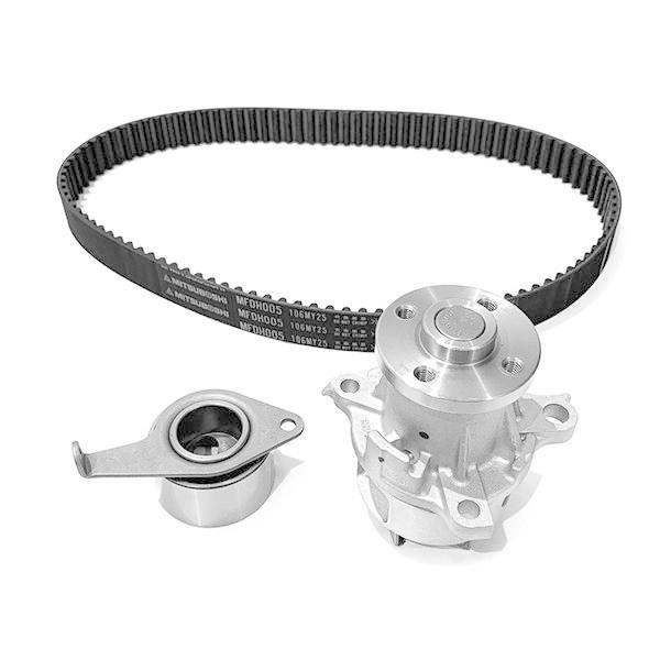 送料無料 3点セット タイミングベルト ＆ テンショナーベアリング ＆ ウォーターポンプ 三ツ星ベルト GMB パジェロミニ H58A ...