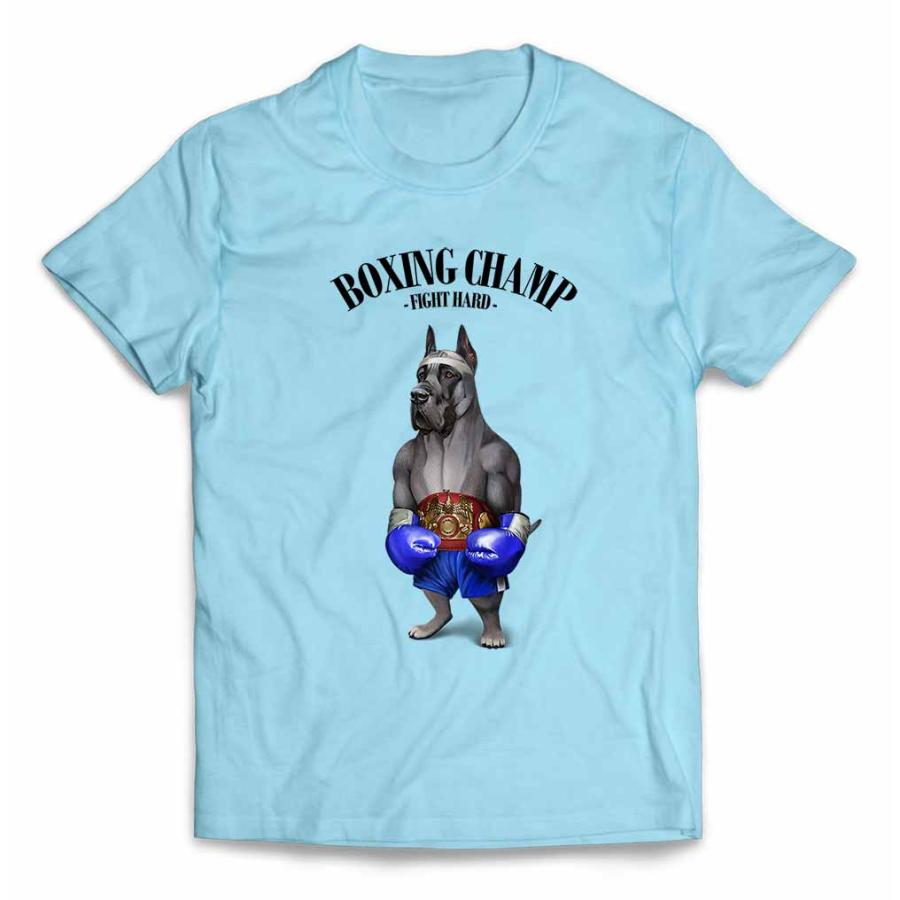 キッズ Tシャツ 半袖 ブルー グレートデン いぬ 犬 ボクシング チャンピオン 筋肉 筋トレ by Fox Republic : kids-ss-dane1-set9 : FOX ...
