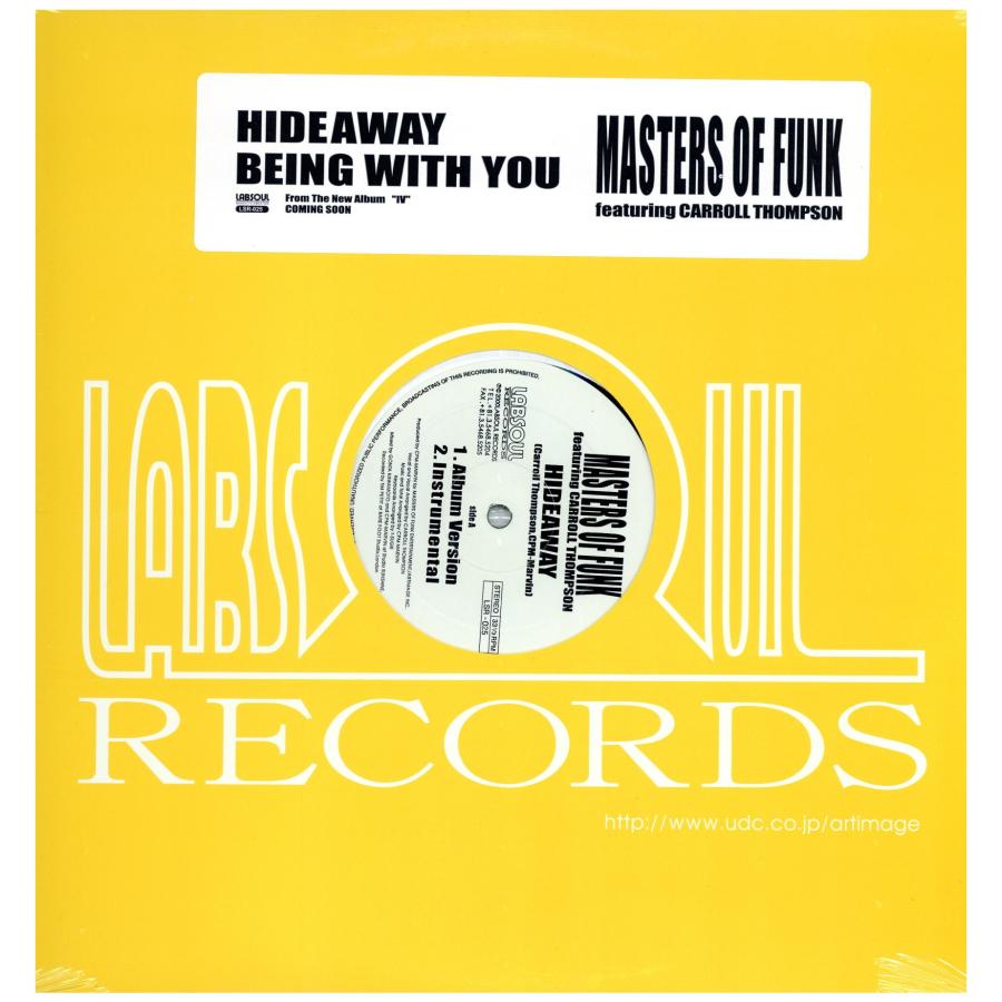 【レコード】MASTERS OF FUNK feat Carroll Thompson - HIDEAWAY / BEING WITH YOU 12" JAPAN 2001年リリース ...