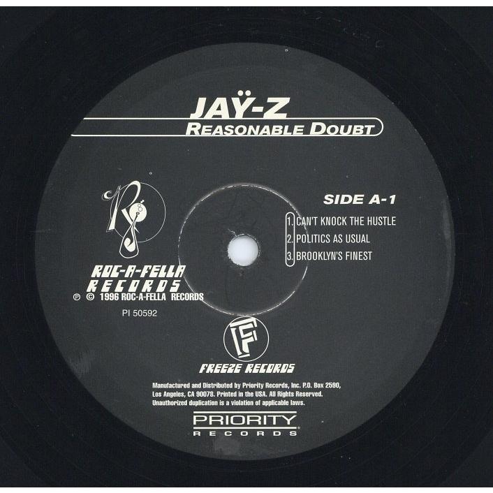【レコード】JAY-Z - REASONABLE DOUBT 2xLP US 1996年リリース : フリークスレコード レコード販売 - 通販 - Yahoo!ショッピング