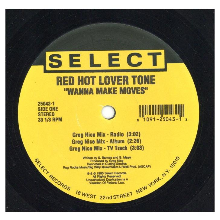 【レコード】RED HOT LOVER TONE - WANNA MAKE MOVES 12" US 1995年リリース : フリークス ...