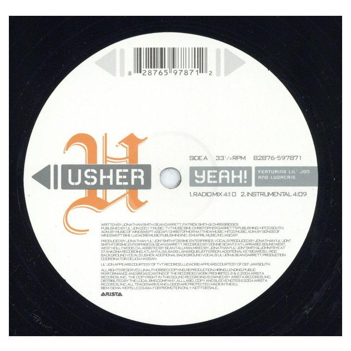 【レコード】USHER feat Lil' Jon & Ludacris - YEAH (EU Promo) 12" EU 2004年リリース : フリークスレコード レコード販売 - 通販 ...