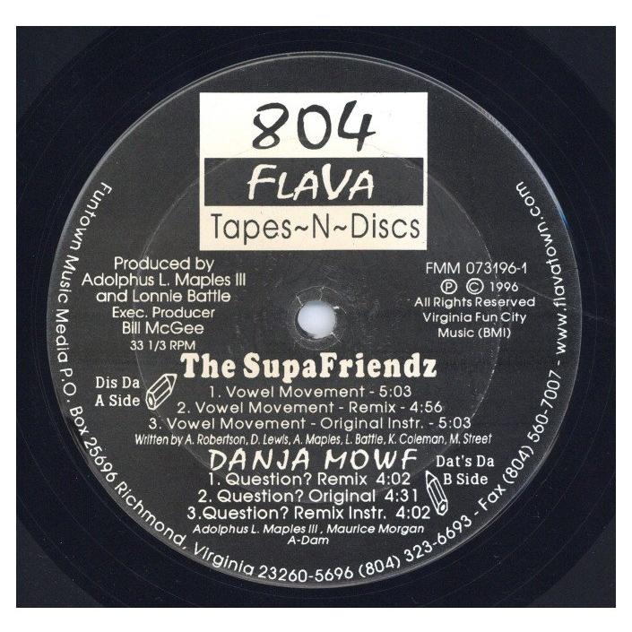 【レコード】The SupaFriendz / Danja Mowf - Vowel Movement Question 12" US ...