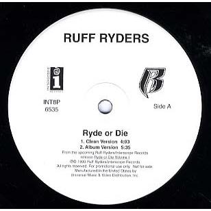 【レコード】RUFF RYDERS feat DMX, Eve, The Lox - RYDE OR DIE (Promo) 12" US ...