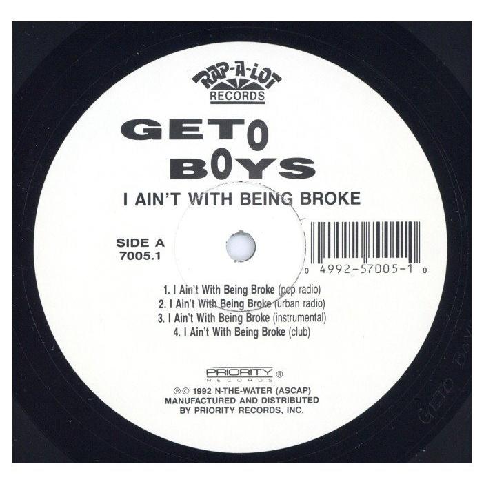 【レコード】GETO BOYS - I Ain't With Being Broke / My Mind Playing... 12" US 1992年リリース : フリークスレコード ...