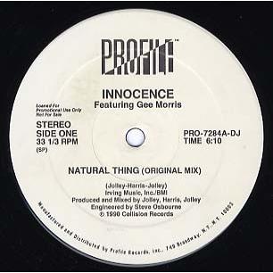 【レコード】INNOCENCE - NATURAL THING 12" US 1989年リリース : フリークスレコード レコード販売 ...