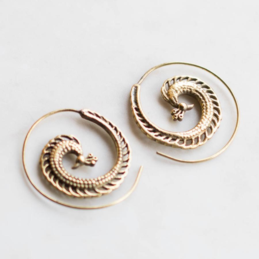 ブラス トライバルピアス 032 真鍮 民族模様 オーガニック エスニック : Freaky Hands - 通販 - Yahoo!ショッピング