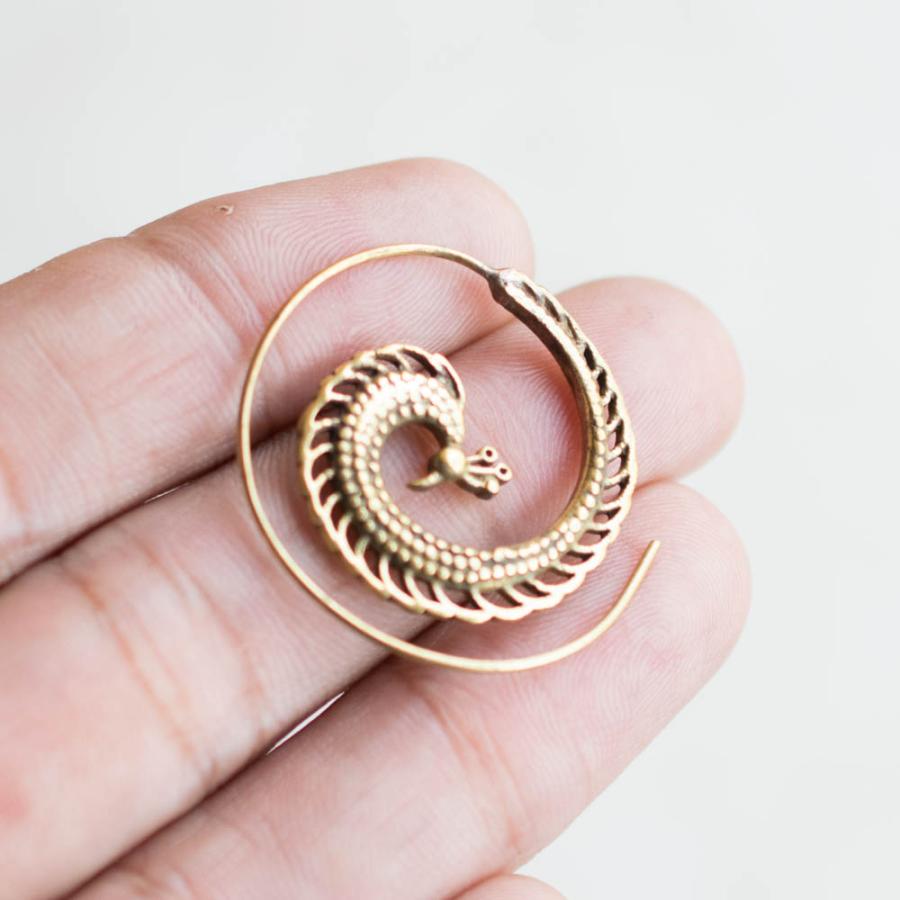 ブラス トライバルピアス 032 真鍮 民族模様 オーガニック エスニック : Freaky Hands - 通販 - Yahoo!ショッピング