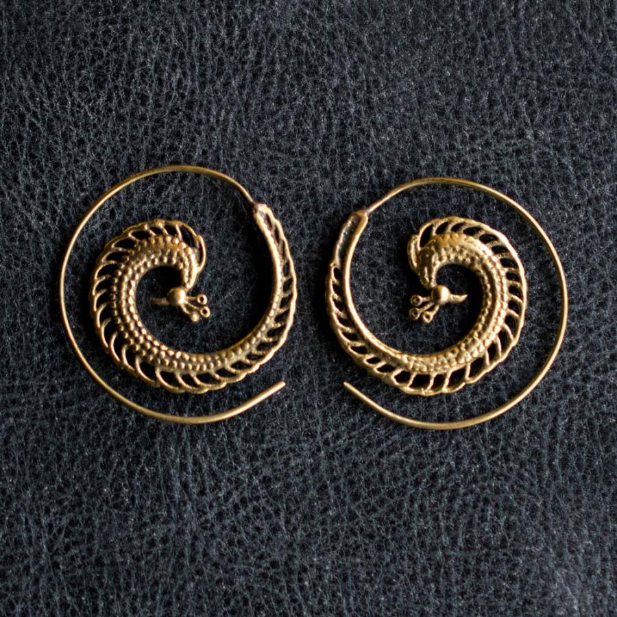 ブラス トライバルピアス 032 真鍮 民族模様 オーガニック エスニック : Freaky Hands - 通販 - Yahoo!ショッピング