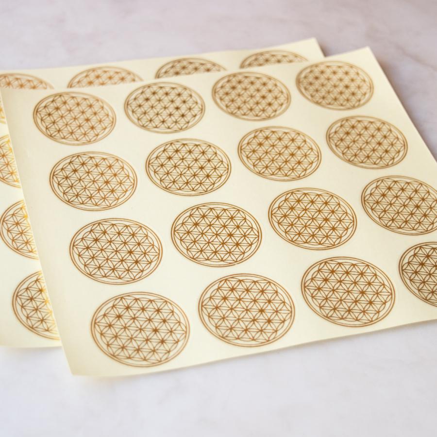 フラワーオブライフ シール 32枚 ゴールド ステッカー 30mm 神聖幾何学模様 : Freaky Hands - 通販 - Yahoo!ショッピング