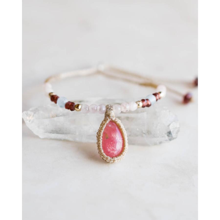 インカローズ マクラメ ブレスレット ロードクロサイト 天然石 : Freaky Hands - 通販 - Yahoo!ショッピング