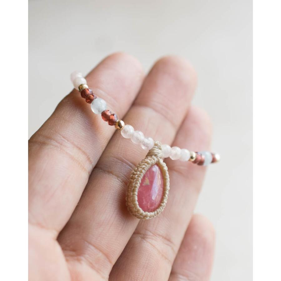 インカローズ マクラメ ブレスレット ロードクロサイト 天然石 : Freaky Hands - 通販 - Yahoo!ショッピング