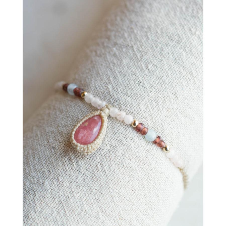 インカローズ マクラメ ブレスレット ロードクロサイト 天然石 : Freaky Hands - 通販 - Yahoo!ショッピング