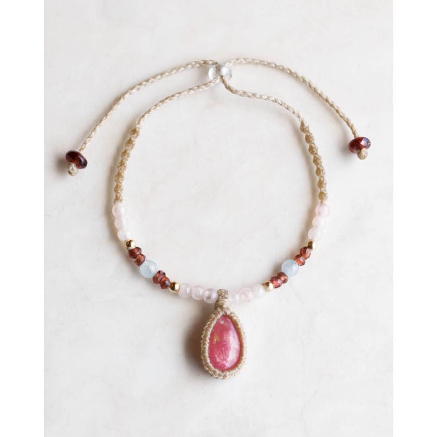 インカローズ マクラメ ブレスレット ロードクロサイト 天然石 : Freaky Hands - 通販 - Yahoo!ショッピング