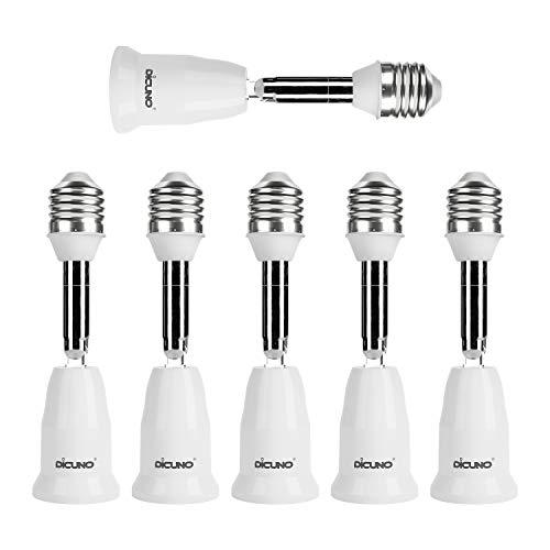 DiCUNO E26→E26 口金延長アダプター E26 延長ソケット 角度可調 約11.5CM延長する 難燃性材料PBT 6個セット : FREE-Store - 通販 - Yahoo!ショッピング