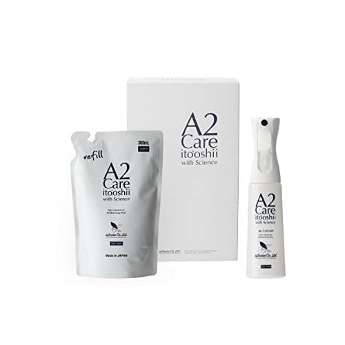 除菌消臭剤A2Care (マイクロミストスプレー空ボトル+詰替え用300mL1個セット_MA-T配合)日本製 アルコールフリー ギフト 贈答用 : FREE-Store - 通販 ...