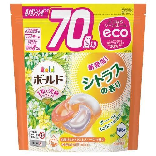 P&G ボールド ジェルボール4D シトラス 詰替 超メガジャンボサイズ 70個 : FREE-Store - 通販 - Yahoo!ショッピング