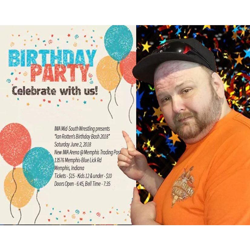 IWAミッドサウス DVD「Ian Rotten's Birthday Bash 2018」（2018年6月2日インディアナ州メンフィス ...