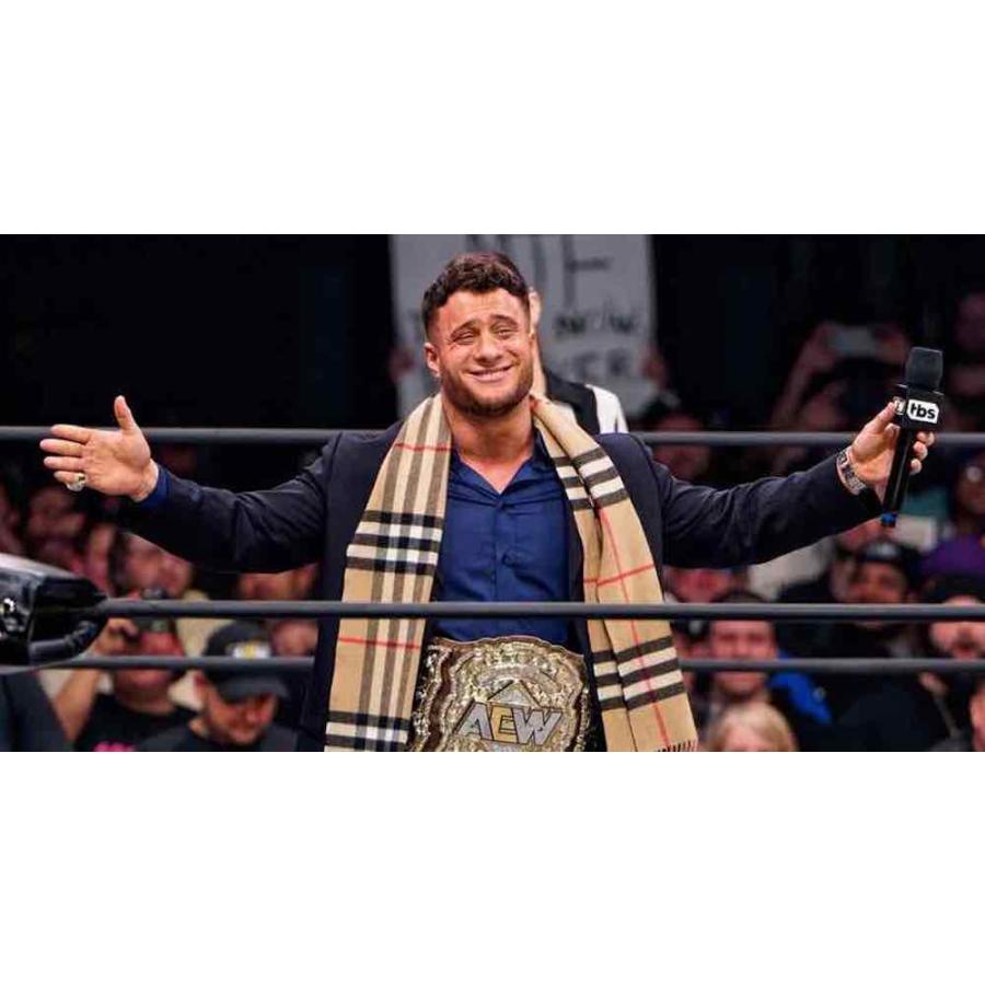 MJF Tシャツ「MJF Scarf バーバリー風チェック柄（ノバチェック柄）マフラー Tシャツ」アメリカ直輸入Tシャツ（並行輸入品）AEW ...