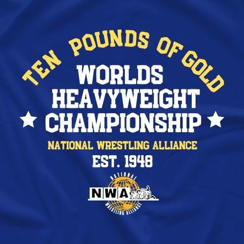 NWA Tシャツ「NWA（National Wrestling Alliance）NWA 10 lbs Of Gold Vintage ...