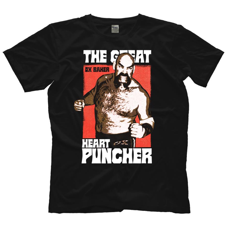 “狂牛” オックス・ベーカー Tシャツ「OX BAKER The Great Heart Puncher Tシャツ」（ボディ色：ブラック）アメリカ直輸入Tシャツ（並行輸入品）国際プロレス ...