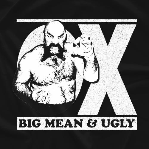 “狂牛” オックス・ベーカー Tシャツ「OX BAKER Big Mean & Ugly Tシャツ」（ボディ色：ブラック）アメリカ直輸入T ...
