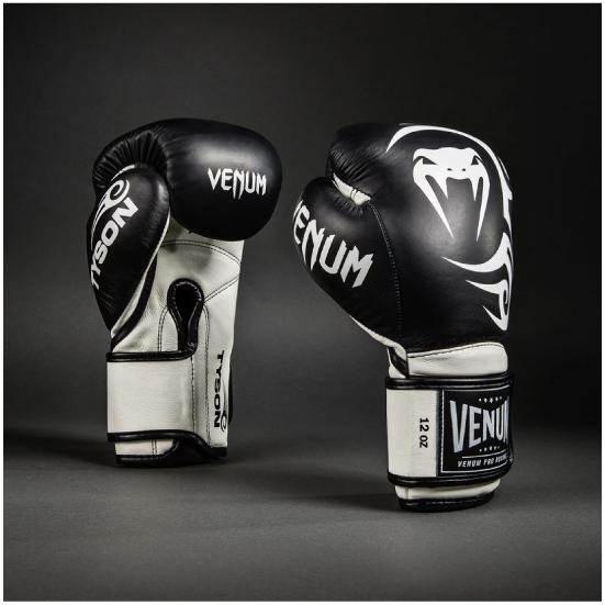 VENUM ヴェナム Giant 2.0 Mike Tyson Pro ボクシンググローブ - ディープブラック / オプティカルホワイト ベ ...