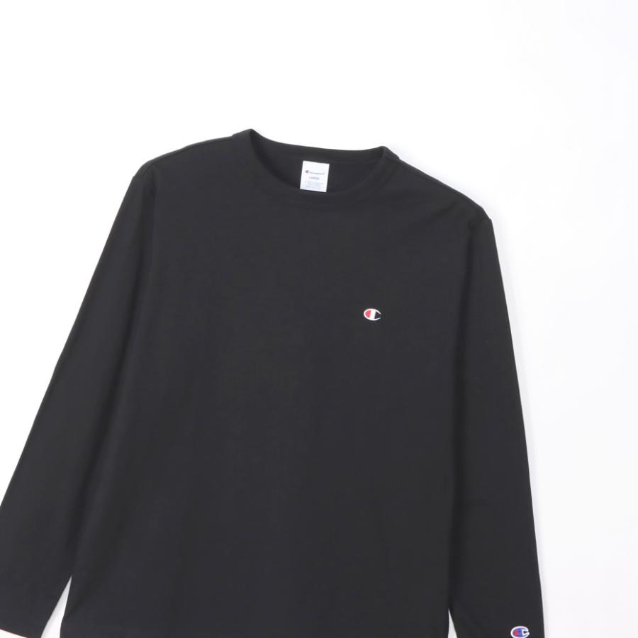 Champion champion チャンピオン ロングスリーブ ワンポイント Tシャツ コットン USA 長袖 バインダーネック C3-Y428 メンズ レディース 人気 : フリーダム ...