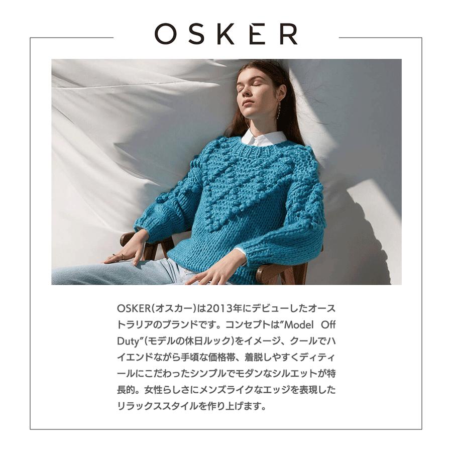 OSKER（オスカー） ニット ケーブルニット レディース セーター ポンポン Vネック 長袖 トップス ウール カジュアル シンプル エレク ...